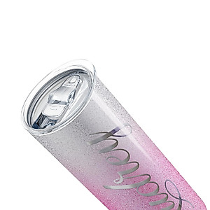 Personalized Skinny 20 oz with Lid Cherry Blossom Mist Customized Laser Engraved Cup Gift Stainless Steel Vacuum Insulated Mug