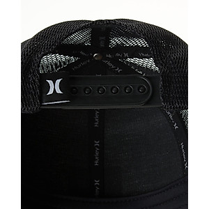 Hurley Men's Caps - Fairway Trucker Mesh Panel Baseball Cap Trucker Hat - Snap Back Hats for Men, Cool Grey/Black