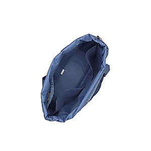 LeSportsac Radiant Reflections Everyday Zip Tote Handbag/Travel Bag, Style 3867/Color E541, Abstract Retro Swirls & Hearts, Soft Pastels: Blue, Pink, Amethyst & Cream, Subtle Iridescent Sheen