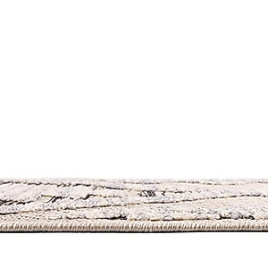 Unique Loom Arlo Collection Area Rug - Kai (Rectangular 9' 0" x 12' 0", Sandy Beige/ Gray)