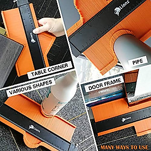 Lionz Super Gauge Shape and Outline Tool - 2 Wide Contour Gauge 10" And 5" For Copying Angles and Odd Shapes. Gifts for Men, Handyman, DIY, Woodwork, and Construction.
