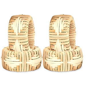 Napkin Ring Set of 4, Napkin Rings,Christmas Napkin Ring,Wedding Napkin Rings, Thanksgiving,Dining Napkin Rings with Plastic & Jute,Loving Napkin Ring- Natural White