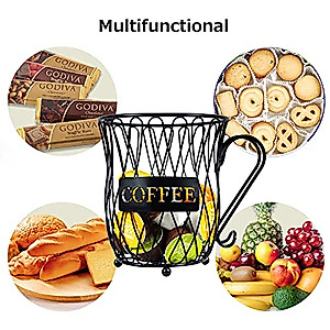 Stegodon K Cup Coffee Pod Holder, Large Capacity Coffee Pod Storage Basket, Espresso Organizer Mug Cup for Keurig Kcup