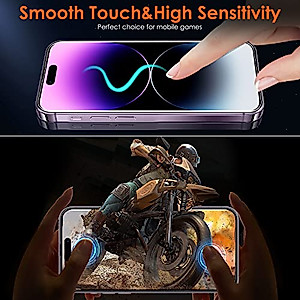 JDHDL [2+2 Pack Hydrogel Film Screen Protector for iPhone 14 Pro Max (NOT Glass) with Tempered Glass Camera Lens Protector, Soft TPU Transparent Protective Screen Protector Film(6.7")