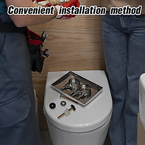 2 Pcs Universal Toilet Seat Screws Heavy Duty Toilet Seat Hinge Bolt and Screw Set, Metal and Rubber Washers with White Plastic Nuts for Top Mount Toilet Seat Hinges Replacement Parts