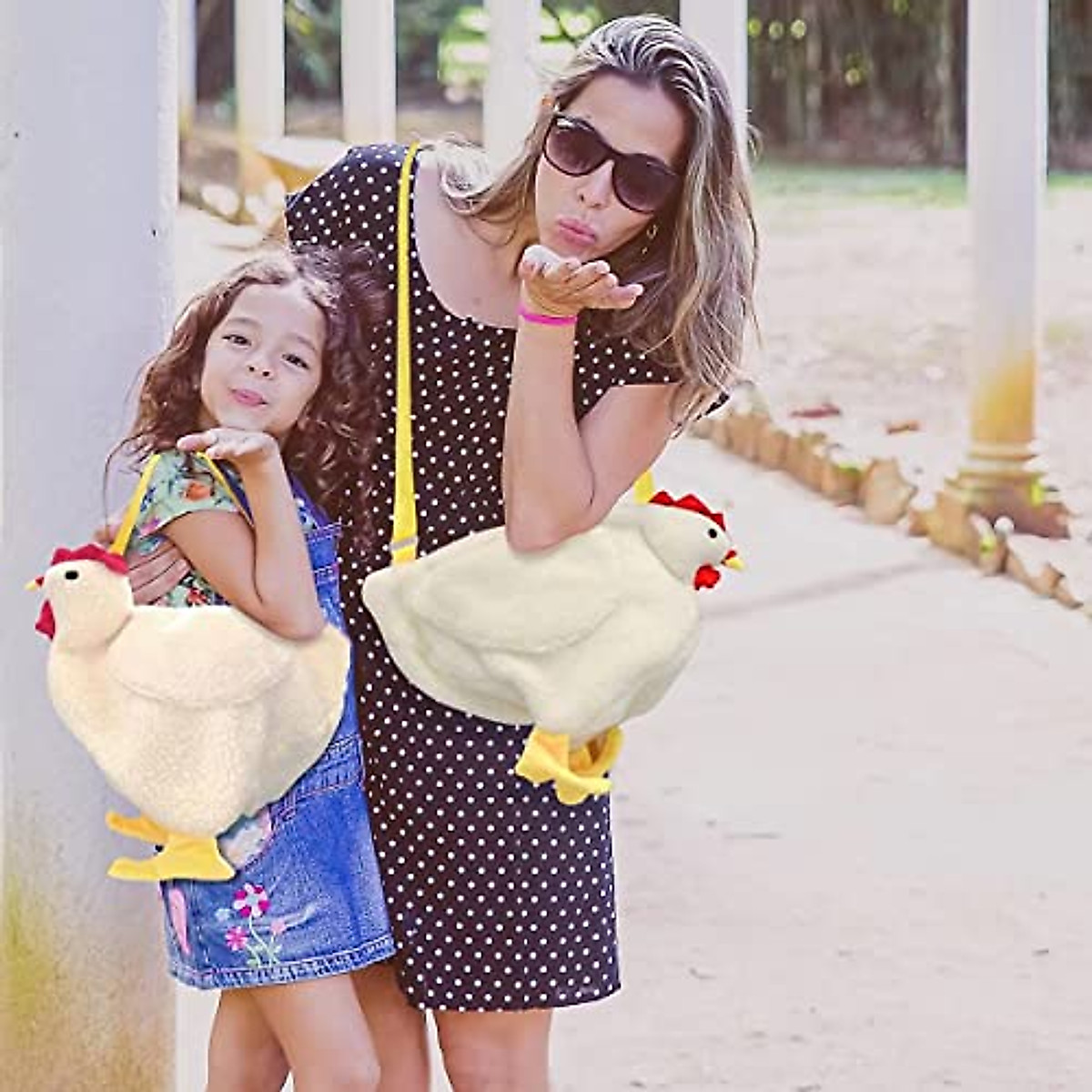 Chicken Purse Chicken Bag Fluffy Hen Crossbody Bag Plush Handbags Cartoon Shoulder bag For Girls Women