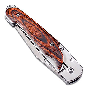 EZSMITH Framelock Knife Making Kit - Model FL007 - DIY Folding Knife Parts Kit - (w/Cocobolo Dymondwood Handles) - (Gift Boxed) - USA Design - (by KnifeKits)