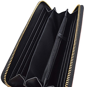 Premium Glitter Bling Smooth Vegan Leather Continental Zip Around Wallet, Gold