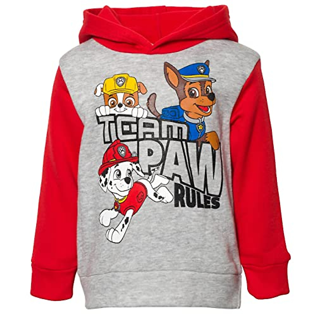 Nickelodeon Paw Patrol Marshall Chase Rubble Little Boys Fleece Pullover Hoodie and Pants Outfit Set Heather Gray 7-8