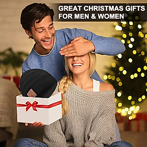 Bluetooth Hat Beanie,Novelty Headwear Christmas Stocking Stuffers Gifts for Men Women Him Her Teen Boy Teen Girl Teenage Black