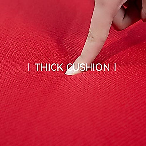 Joyside Outdoor Swivel Rocker Patio Chairs Set of 2 and Matching Side Table - 3 Piece Wicker Patio Bistro Set with Premium Fabric Cushions(Brown/Red)