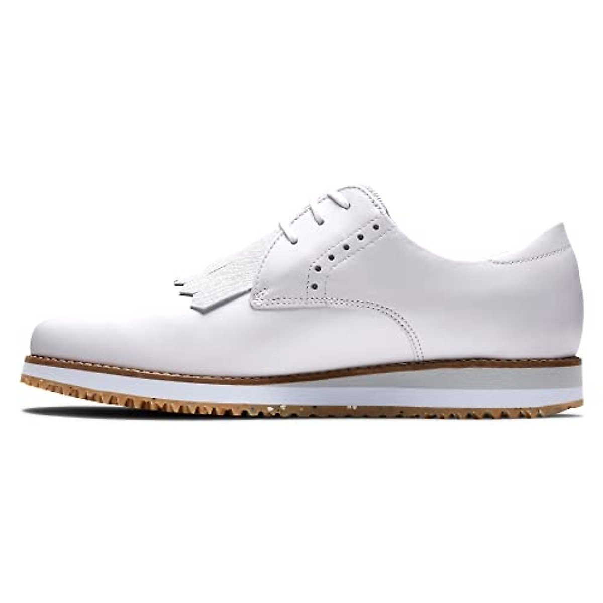 FootJoy Women's Sport Retro Previous Season Style Golf Shoe, White/White/Grey, 7.5