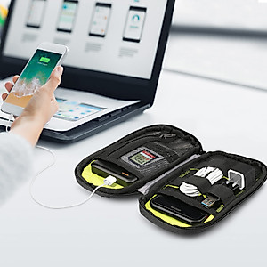 Twod Electronic Organizer Travel Universal Accessories Storage Bag Portable for Hard Drives, Cables, Memory Sticks, Charger, Phone, USB,SD Cards