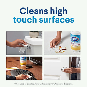 Clorox Disinfecting Wipes, Bleach Free Cleaning Wipes, Multi-surface Wipes, Fresh Scent & Crisp Lemon Value Pack, 75 Wipes (Pack of 3) - Packaging May Vary