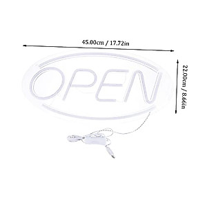 GARVALON opne ambient light business hours sign LED Neon Open Sign Bright LED Open Sign open signs for business large open signs Neon Open light outdoor decorate Acrylic office