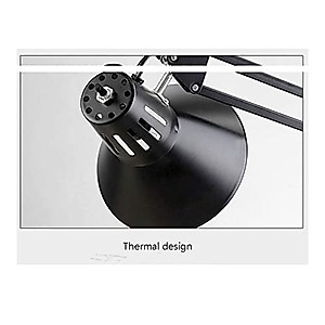 KNOXC Bedside Lamp, Metal Desk Lamp Swing Arm Desk Lamp Adjustable Goose Neck Architect Study Table Lamp Eye-Careading Lamp for Home Office Easy to Assemble/Red1