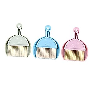 KOMBIUDA 3 Sets Desktop Fan Broom Mini Sweeper Multi Functional Cleaning Brush Sweeper Broom Table Crumb Brush Computer Keyboard Mini Broom Keyboard Cleaning Brush Mini Hand Broom Mini Desk
