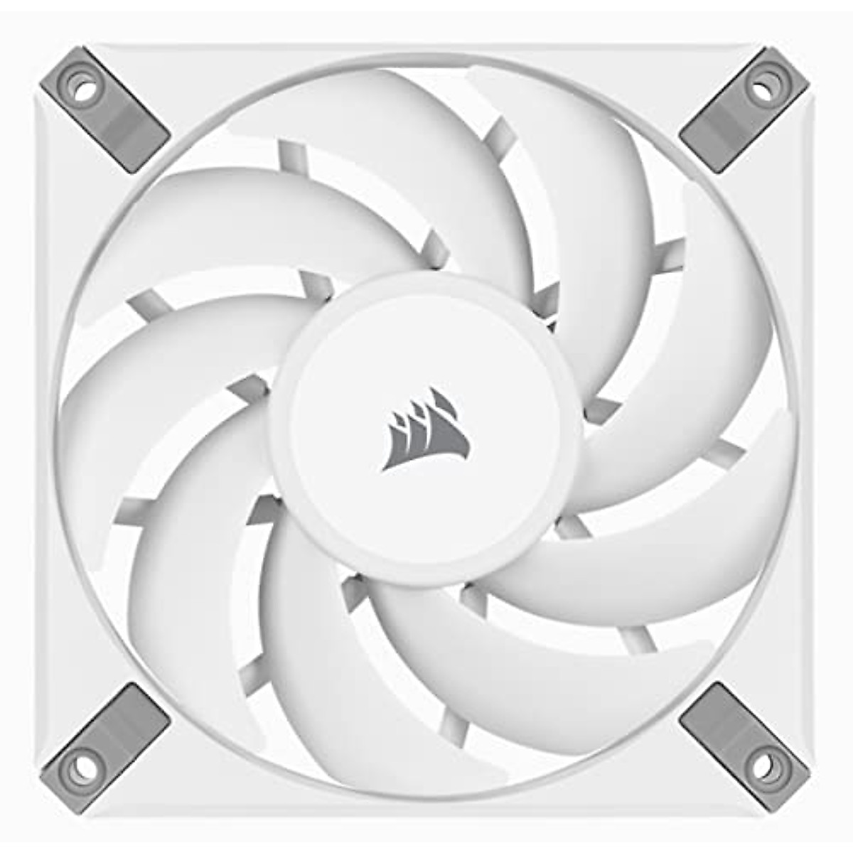 Corsair AF120 Elite, High-Performance 120mm PWM Fluid Dynamic Bearing Fan with AirGuide Technology (Low-Noise, Zero RPM Mode Support) Single Pack - White