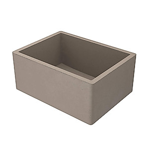 Native Trails NSK2418-E Farmhouse Apron-Front/Under mount Native Stone Kitchen Sink, 24" x 18", Earth