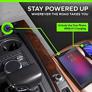 Mongoora Car Charger Adapter - Metal, Portable, 3.0 Car Chargers with Dual USB Ports and Fast Charging Technology - Compatible with iPhone, iPad, Samsung Galaxy - White Elephant, Stocking Stuffers