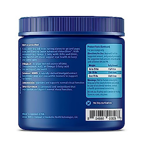 Zesty Paws Eye Supplement for Dogs - Vision Support with Lutein + Vitamin C & Astaxanthin Antioxidants - Dog Vitamins for Eyes + Fish Oil for Omega 3 EPA & DHA Fatty Acids for Senior Dogs - 90 Chews