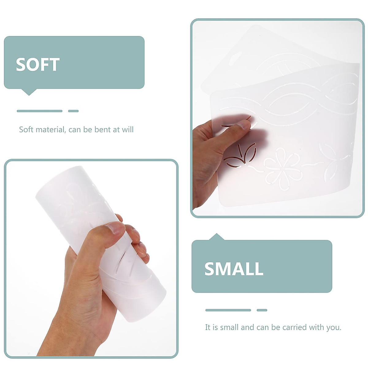 Ciieeo Quilt Stencil 2Pcs Quilting Creations Stencils for Machine and Hand Quilting Quilt Plastic Stencils for Borders