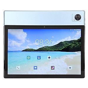 DAUERHAFT 4G Tablet, 2.4GHz 5G WiFi Connection Expandable Memory 10.1 Inch Tablet 100‑240V 8G RAM 256G ROM with Keyboard Mouse for Travel (US Plug)