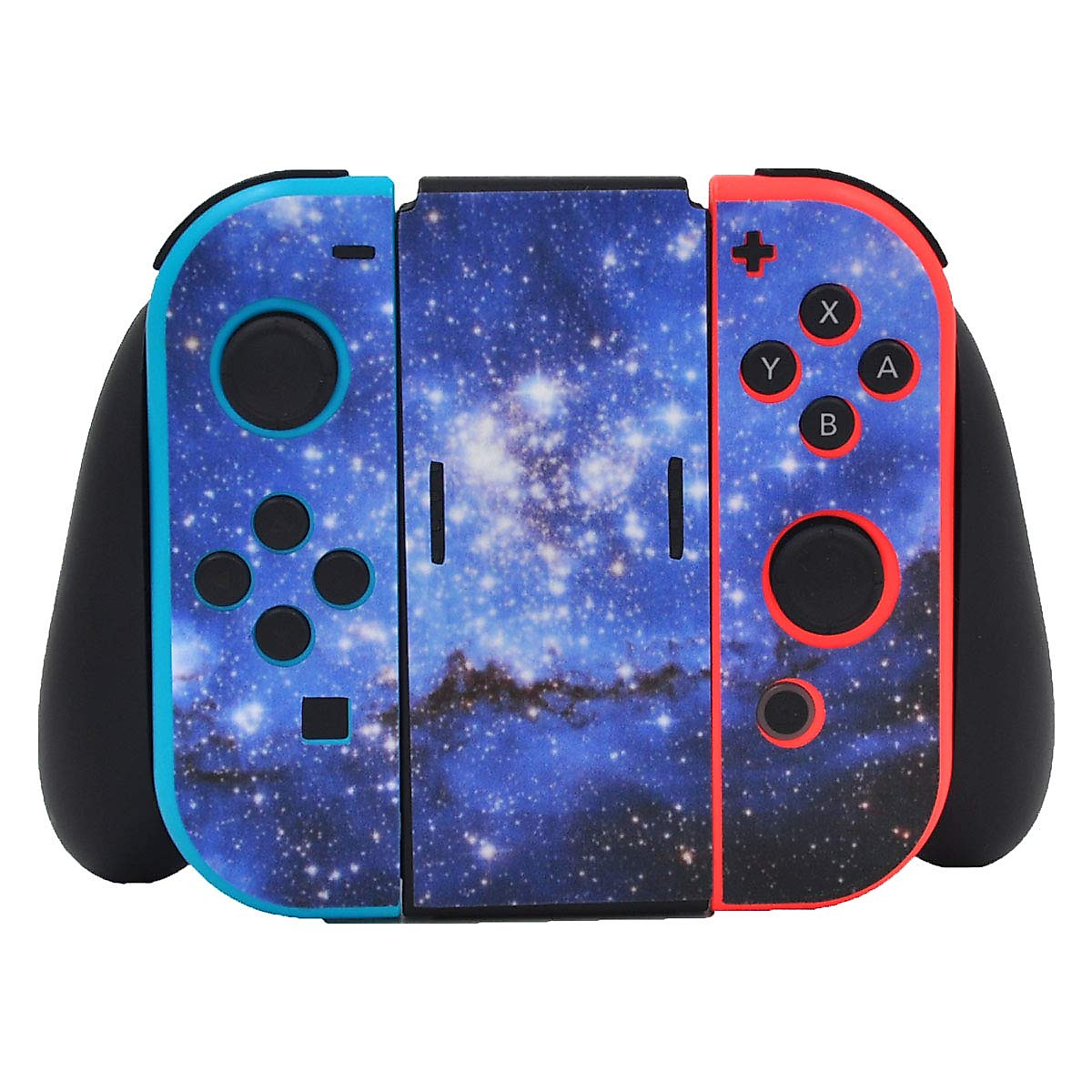 Taifond Full Set Faceplate Skin Decal Stickers for Nintendo Switch with 2Pcs Screen Protector (Console & Joy-con & Dock & Grip) -Blue Galaxy