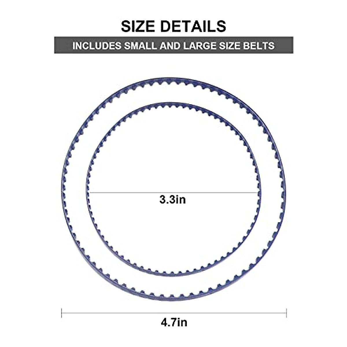 Mifyca Pool Cleaner 360 380 Belts 9-100-1017 Small and Large Belt Replacement Kit Fit for Po-laris 360 380 Pool Cleaners, Pol-aris Pool Cleaner Parts