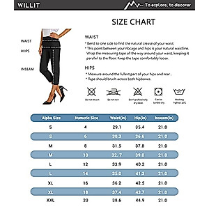 Willit Women's Capri Pants Dress Yoga Pants Work Capri Slacks Stretch Office Pants High Waisted 21" Black 16