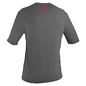 O'Neill Youth Basic Skins UPF 50+ Short Sleeve Sun Shirt, Graphite,14