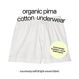 ODDO BODY 100% Organic Pima Cotton Underwear Woven Boxer (Juniper, S)