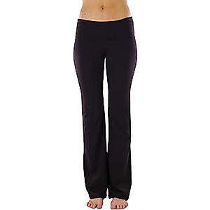 ToBeInStyle Women's Low Rise Sweatpants w/Fold-Over Waistband - Small - Brown