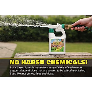 CedarStop 32 Ounce Essential Oil Yard Spray - Plant Based Flea, Tick And Mosquito Repellent Pest Control Spray Treatment And Insect Killer - Safe Around Kids, Pets, And Plants - 2 Pack
