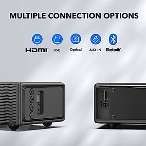 LARKSOUND 2.1 CH Sound Bar with Built-in Subwoofer, Small Soundbar for TV, PC, Gaming, Mini TV Speaker with Bluetooth/HDMI ARC/Optical/AUX/USB Connections