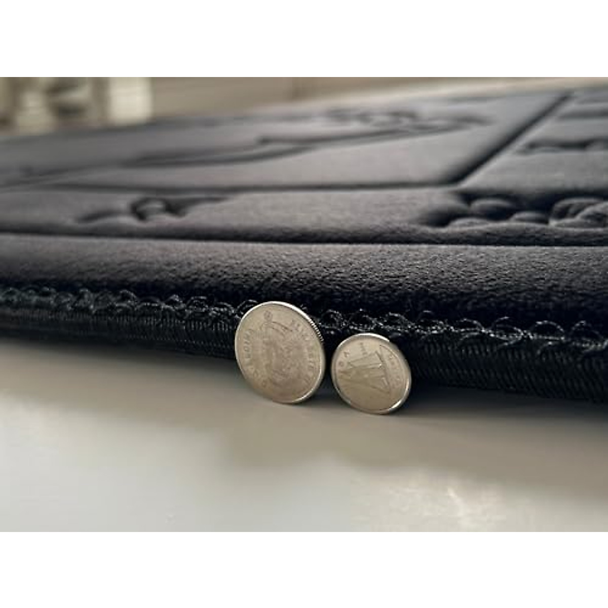 Islamika Orthopedic Prayer Rug Memory Foam Muslim Prayer mat - Padded Very Thick Prayer Rug Sajadah for Men Women for Eid Travel Ramadan, Soft and Luxury (Black) (Black)