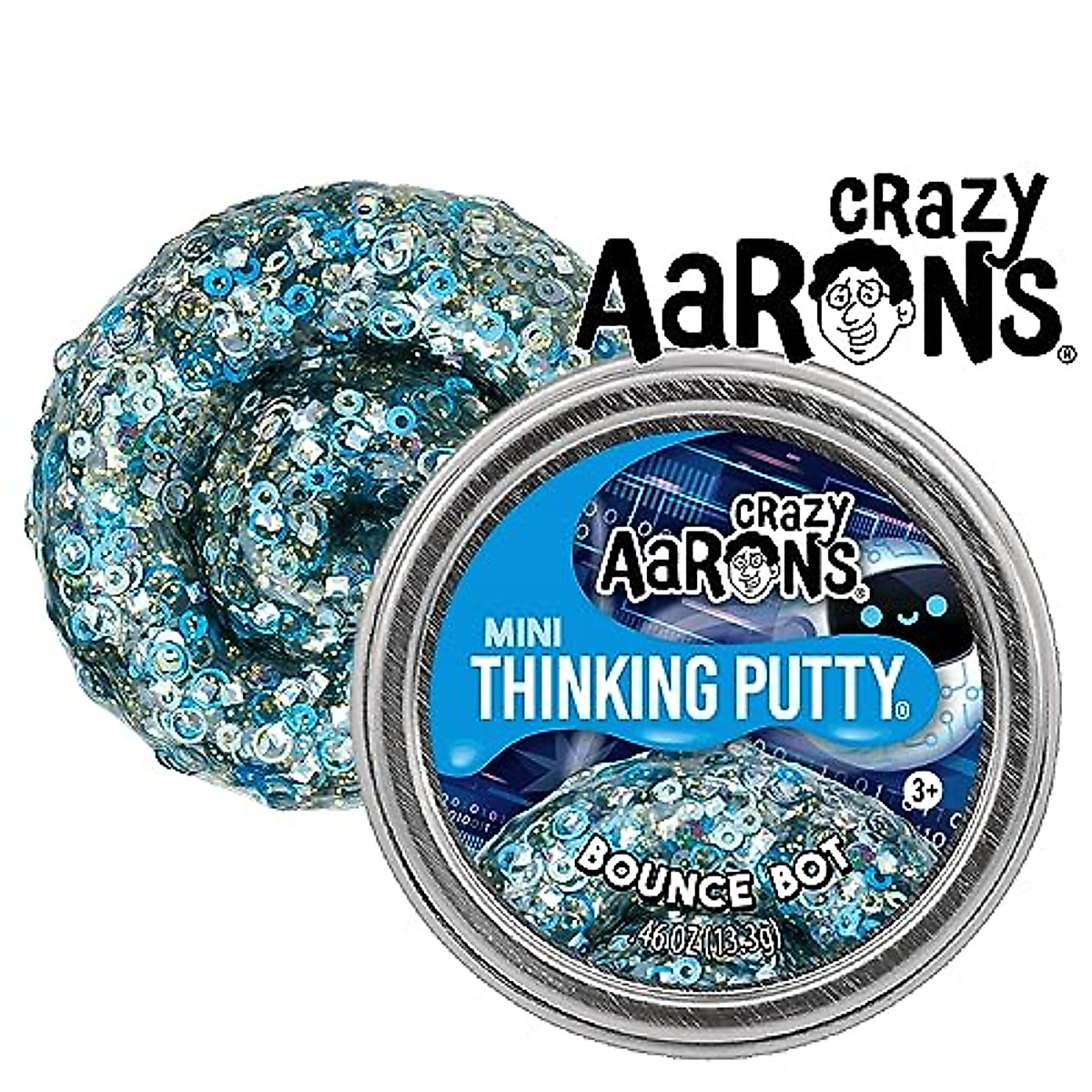 Crazy Aaron's Putty Mini Tins Bounce Bot, Skate Away & Take-A-Taco Gift Set Bundle - 3 Pack (13.3g each)