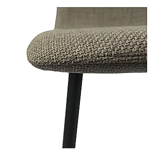 GIA Home Series 5pcs Modern Dining Set Include Rectangle 59"x35"x29.56" Faux Black Marble Wooland Table and Four Dining Chairs with Upholstered Linen Seat,Gray