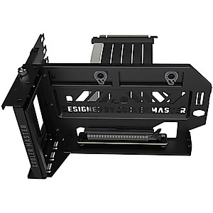 Cooler Master Vertical GPU Holder Kit V3, for E-ATX/ATX/mATX PC Case & PCI-E 4.0 Devices, Adjustable Modular Video Card Support, Thick SGCC Steel Bracket, 165 mm Riser Cable Included - Black