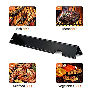 OTAMECE Flavorizer Bars and Heat Deflectors Replacement for Weber Genesis II (3+5 Genesis II)