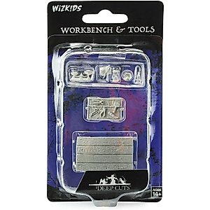WizKids Deep Cuts Unpainted Miniatures Terrain: Wave 5: Workbench & Tools
