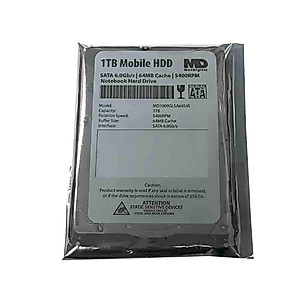 MaxDigitalData 1TB 5400RPM 64MB Cache (7mm) SATA 6.0Gb/s 2.5inch Mobile HDD/Notebook Hard Drive - 2 Year Warranty