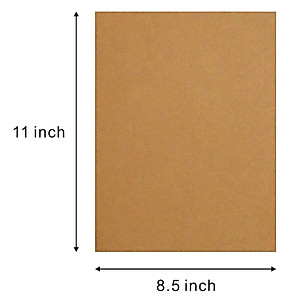 COLOURFUL US Heavyweight Brown Kraft Cardstock, 100 Sheets 300 GSM (110 lb. Cover) 8.5 x 11 inches for Arts and Craft, Drawing, DIY Projects