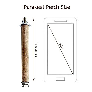 Tfwadmx Parakeet Perch Bird Stand Toy Natural Wood Platform Grinding Nail Cage Accessories for Small Birds Cockatiels Lovebirds Budgie Parrots 8 PCS