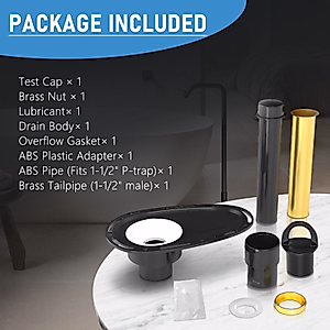 Freestanding Tub Drain Kit - Free Standing Tub Drain Rough-in kit for Freestanding Bathtub with Brass Pipe and ABS Pipe