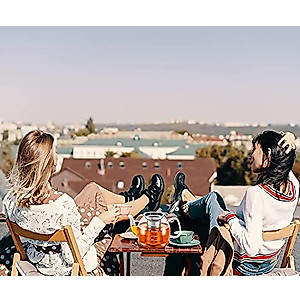 Glass Teapot, 33 oz / 1000ml Glass Teapot with Removable Infuser, Clear Teapot for Blooming Tea, Loose Tea, Flowering Tea Pot, Scale line Borosilicate Glass Teapot Stovetop Safe Tea Brewer Guide