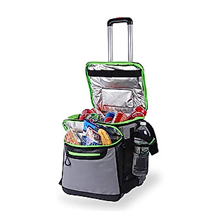 OLIVIA & AIDEN Insulated Rolling Beach Cooler with All Terrain Wheels for Beach, Camping and Picnic | Leak Proof and Collapsible | Large 60 Can Capacity