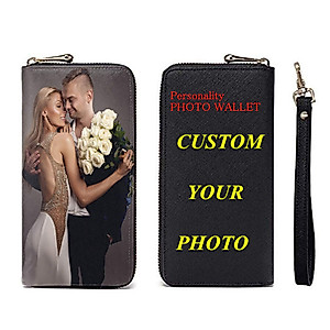 a266XDKSJK Personality Women Leather Wallet Clutch Bag Card Case Cash Holder Wallets Custom Photos Wallets Print Any Photo