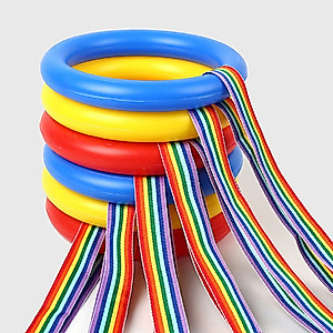 Kisangel 6 Pieces Kids Safety Walking Rope Preschool Toddlers Walking Rope with Ring for Daycare School, Nursery, Kindergarten