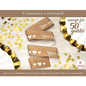 Party Hearty Funny Baby Shower Games for Girl or Boy Activities, 2 Rolls, 2 inches x 150 feet, Kraft Tummy Measure, Fun & Easy Idea